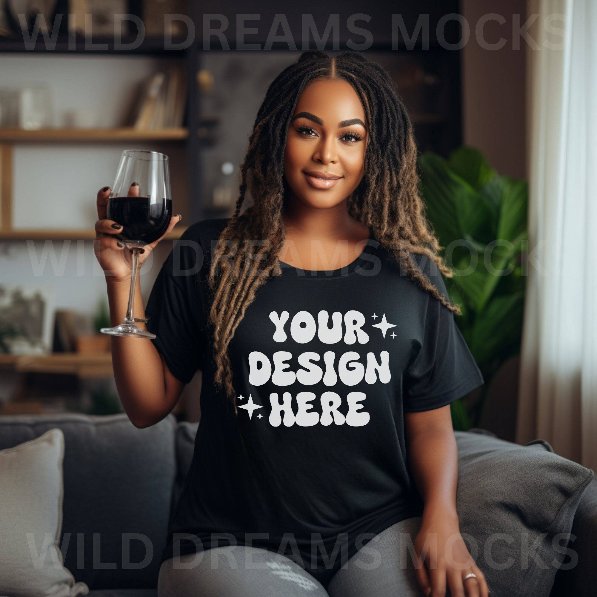 Black Model T-shirt Mockup Bundle, Bella Canvas 3001 Mockup White ...