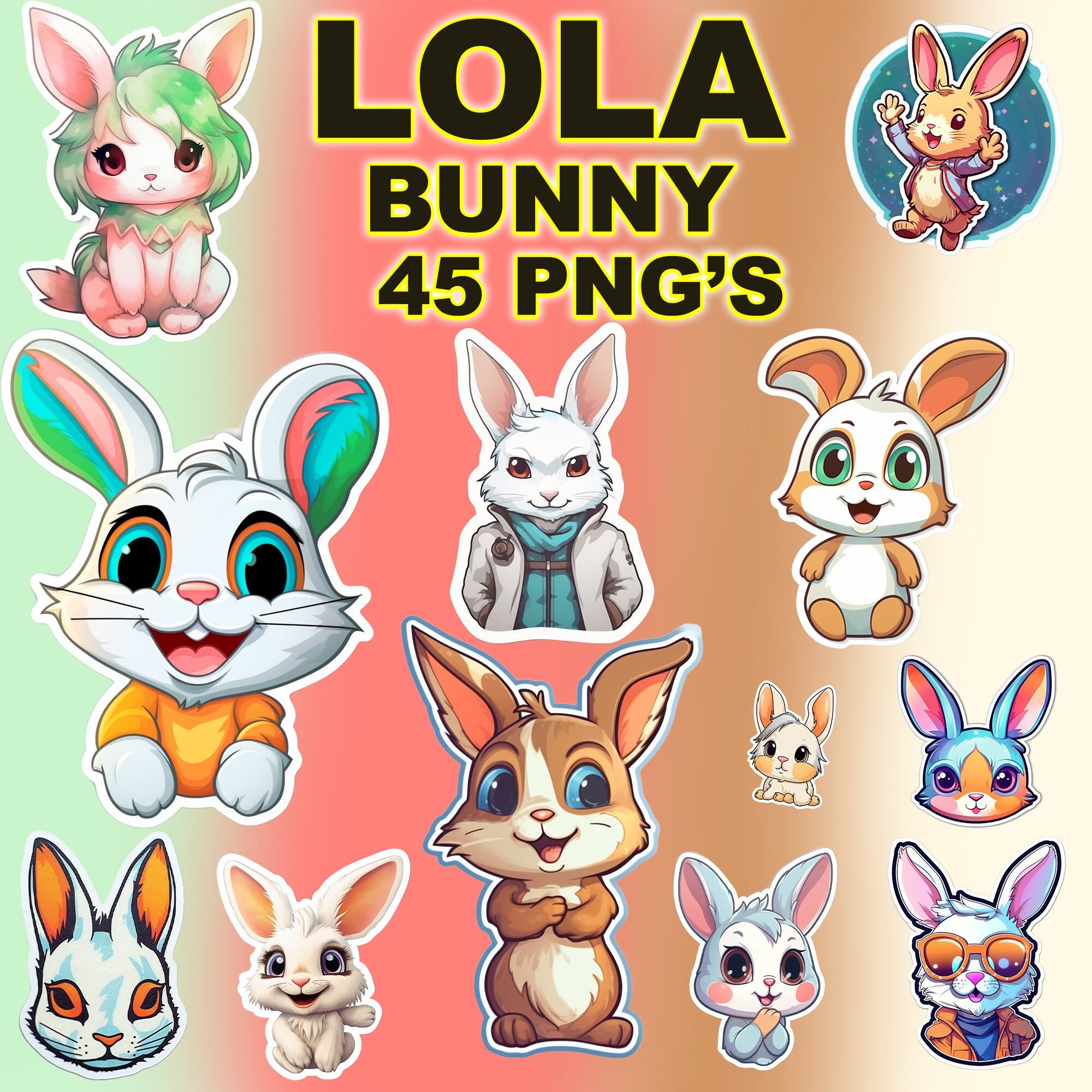 Lola Bunny Clipart Lola Bunny Png Transparent Design Instant Download ...
