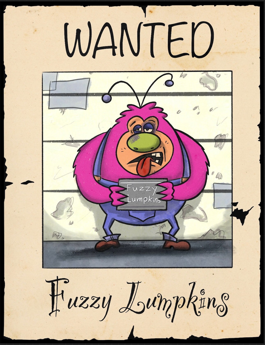 Fuzzy Lumpkins Powerpuff Girls Wanted Poster - Etsy