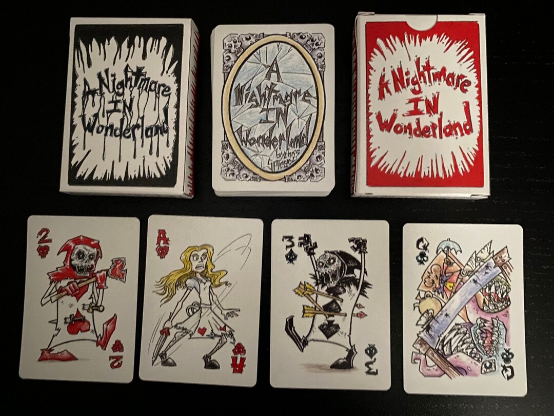 A Nightmare in Wonderland Playing Cards - Etsy