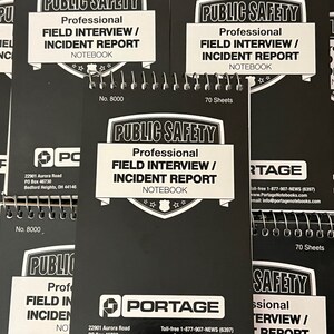 NEW Set of 11 Public Safety Professional Field Interview Incident ...