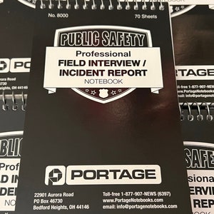 NEW Set of 11 Public Safety Professional Field Interview Incident ...