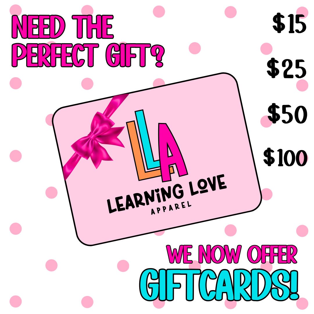 Learning Love Apparel E-gift Card - Etsy