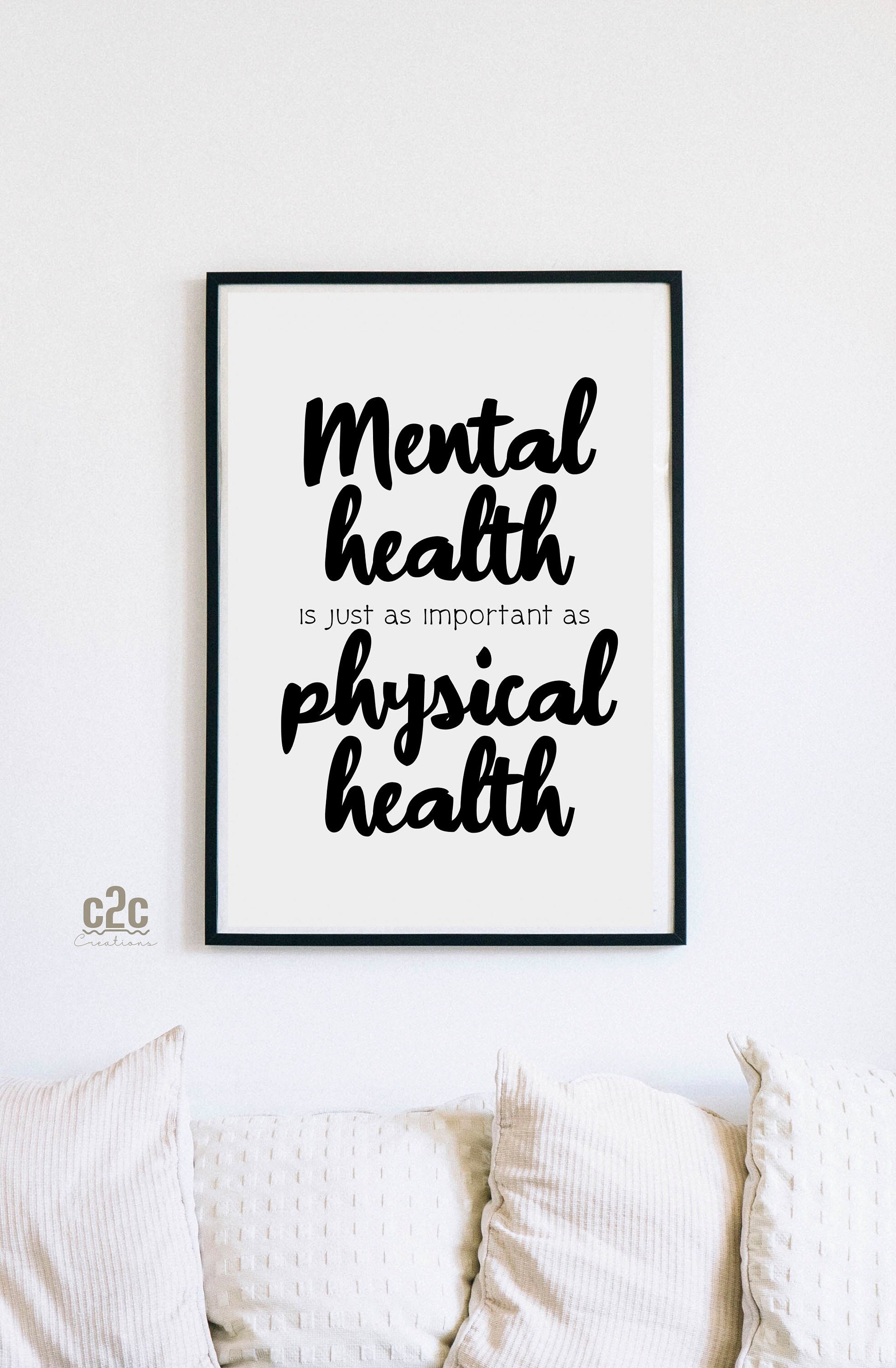 Mental Health Poster, Wellness Wall Decor, Digital Download, Printable ...