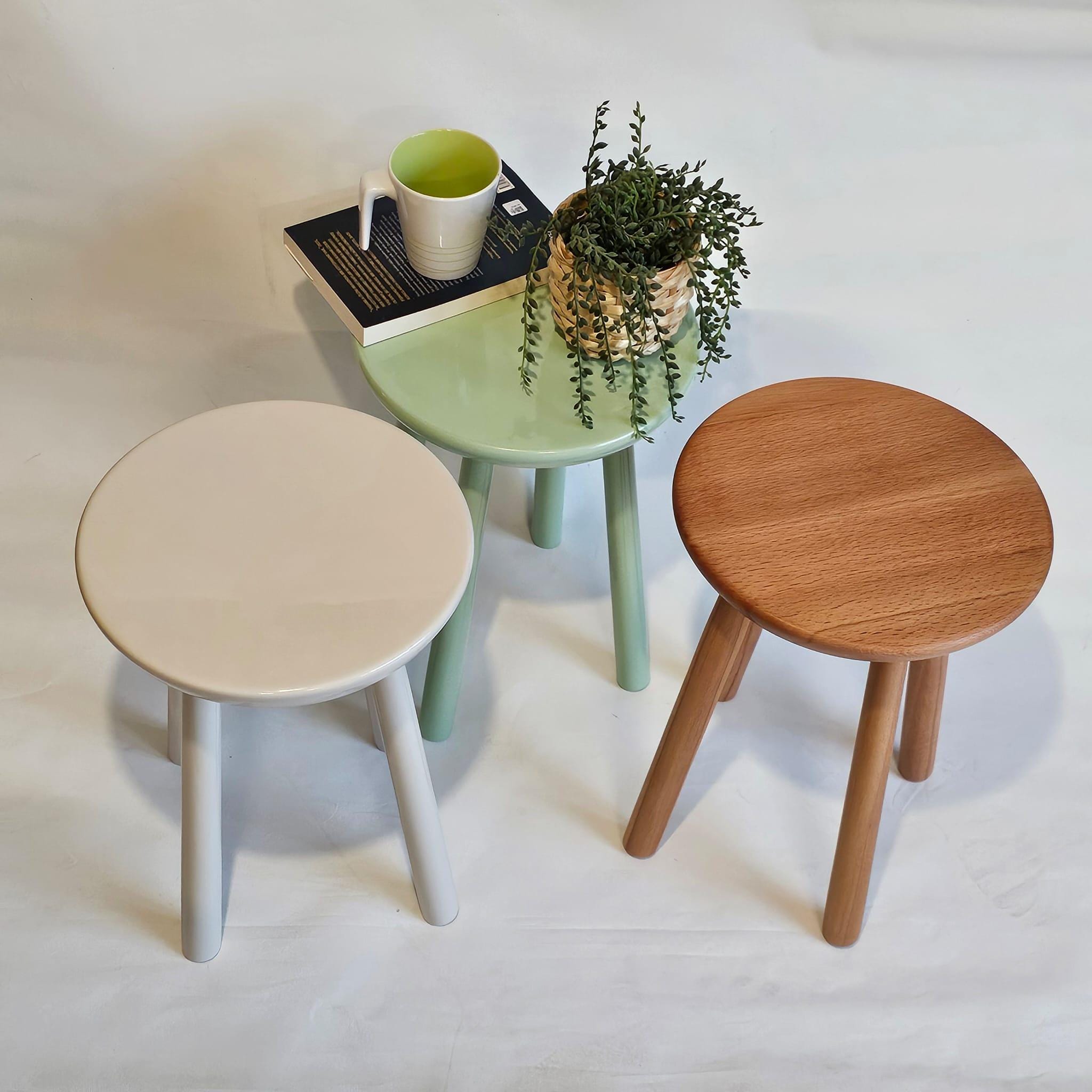 Handcrafted Wooden Stool, Solid Wood Furniture, Rustic Home Decor ...