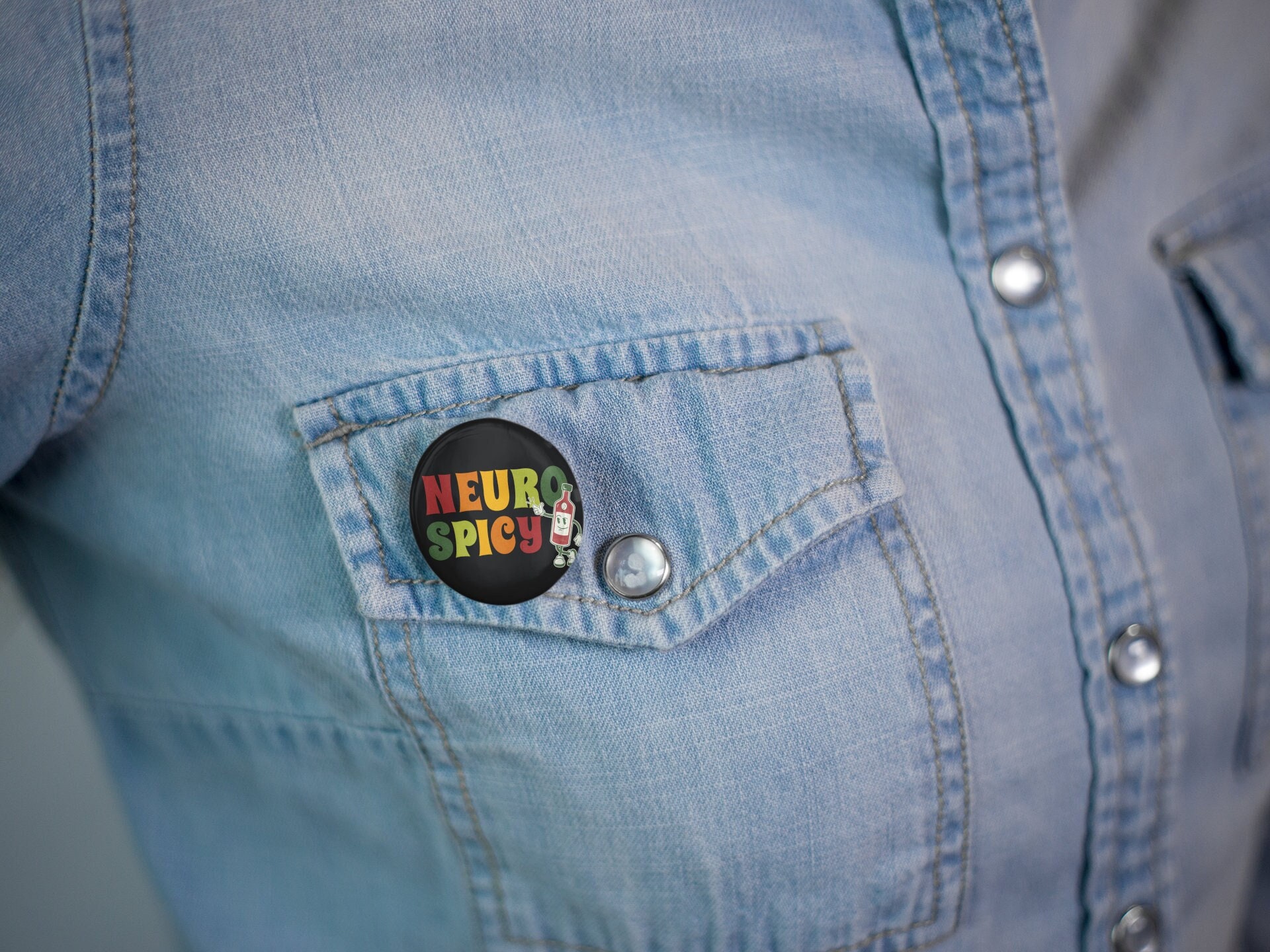 Neurospicy Pin, Neurodiversity Communication Button Badge, Adhd Pin ...