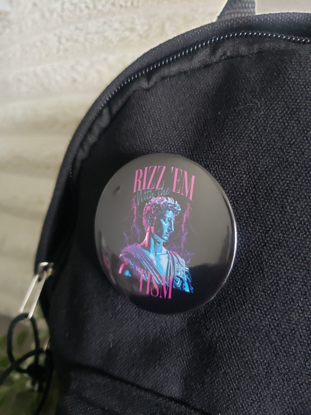 Rizz Em With the Tism Pin, Autism Awareness Pin, Funny Autism Pin ...