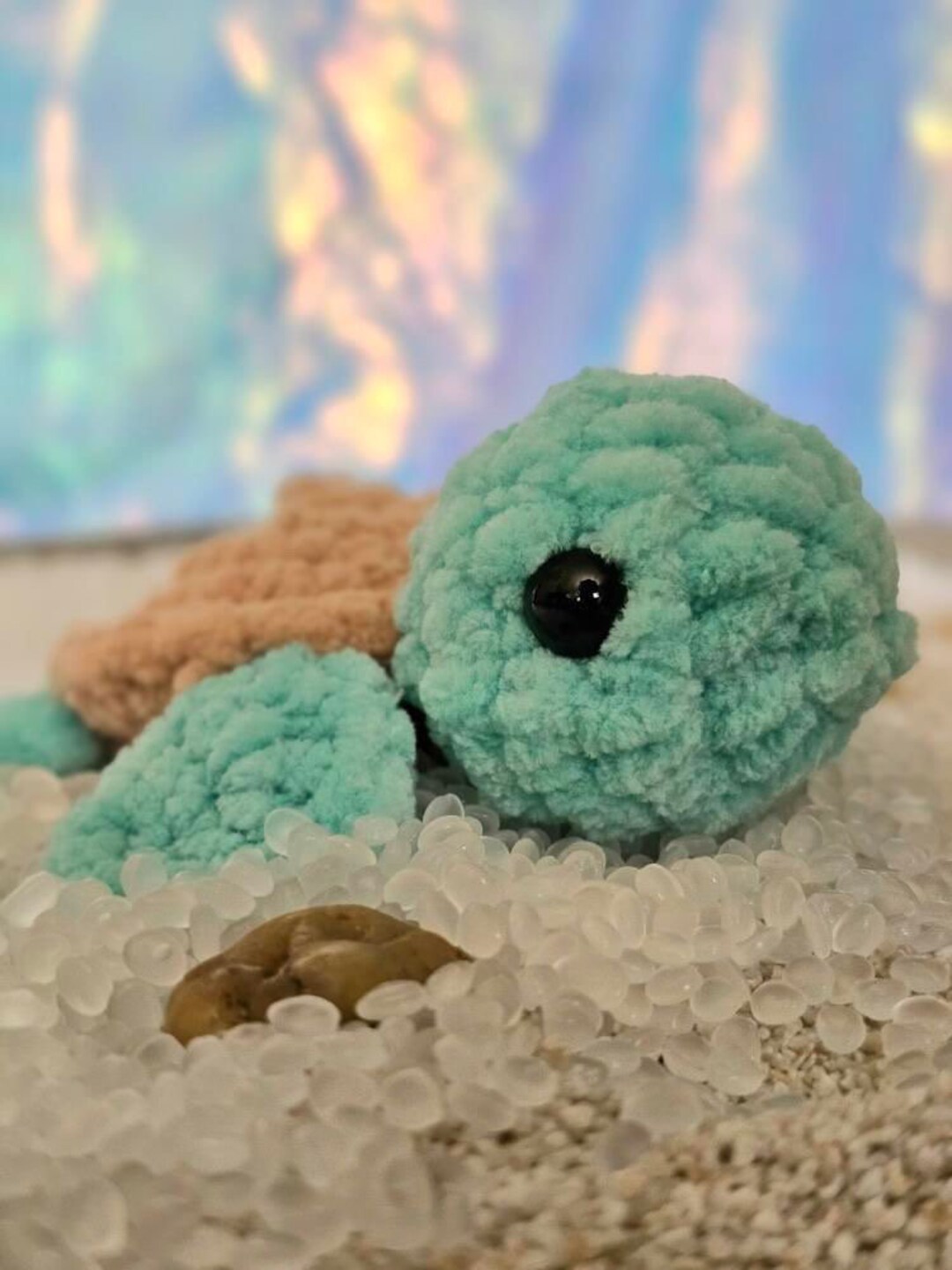 Crochet Turtle Plush, Pocket Turtle, Emotional Support Turtle, Cute ...