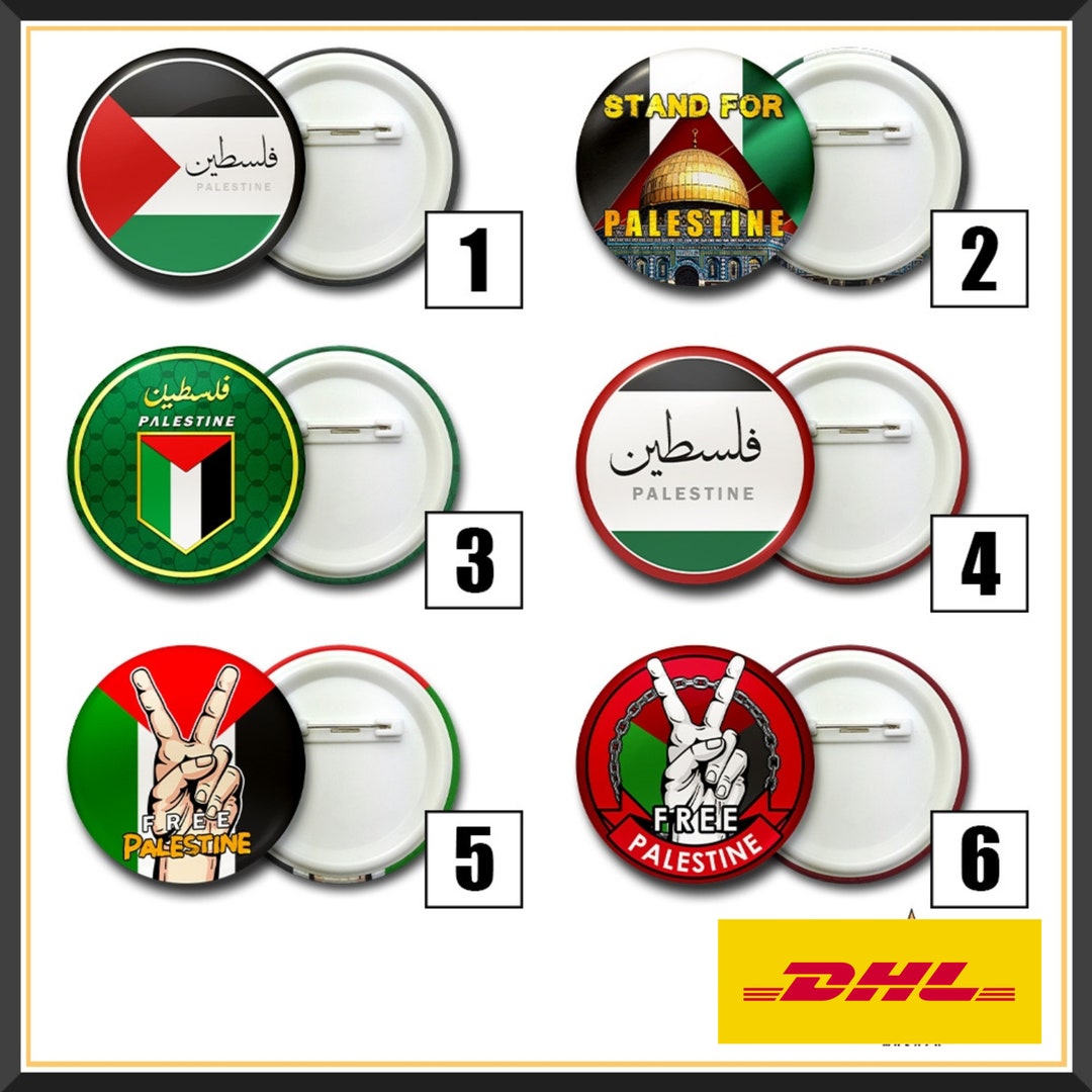 58mm High-quality Button Badge Palestine Map Activist Brooch - Etsy