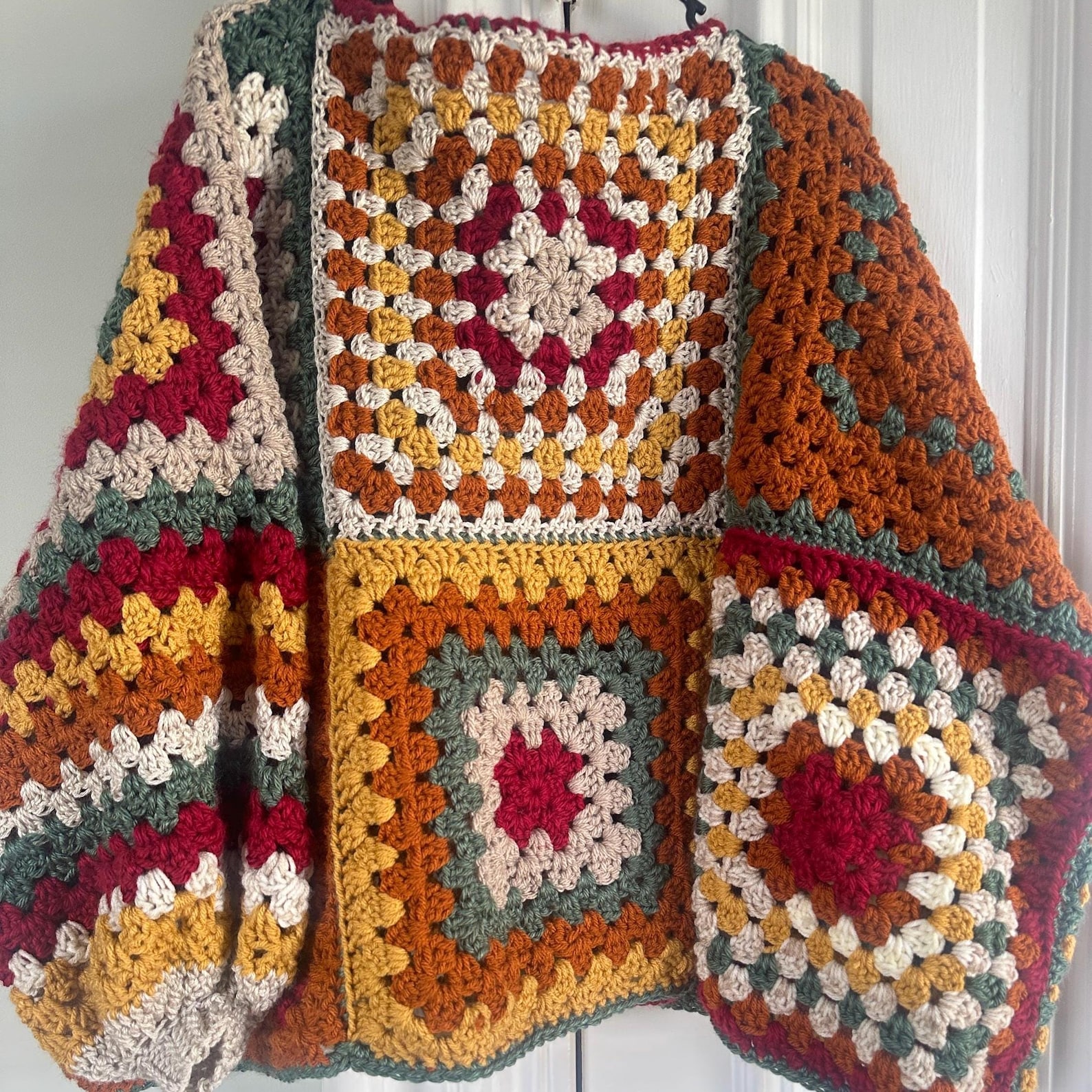 Oversized Granny Square Sweater - Etsy