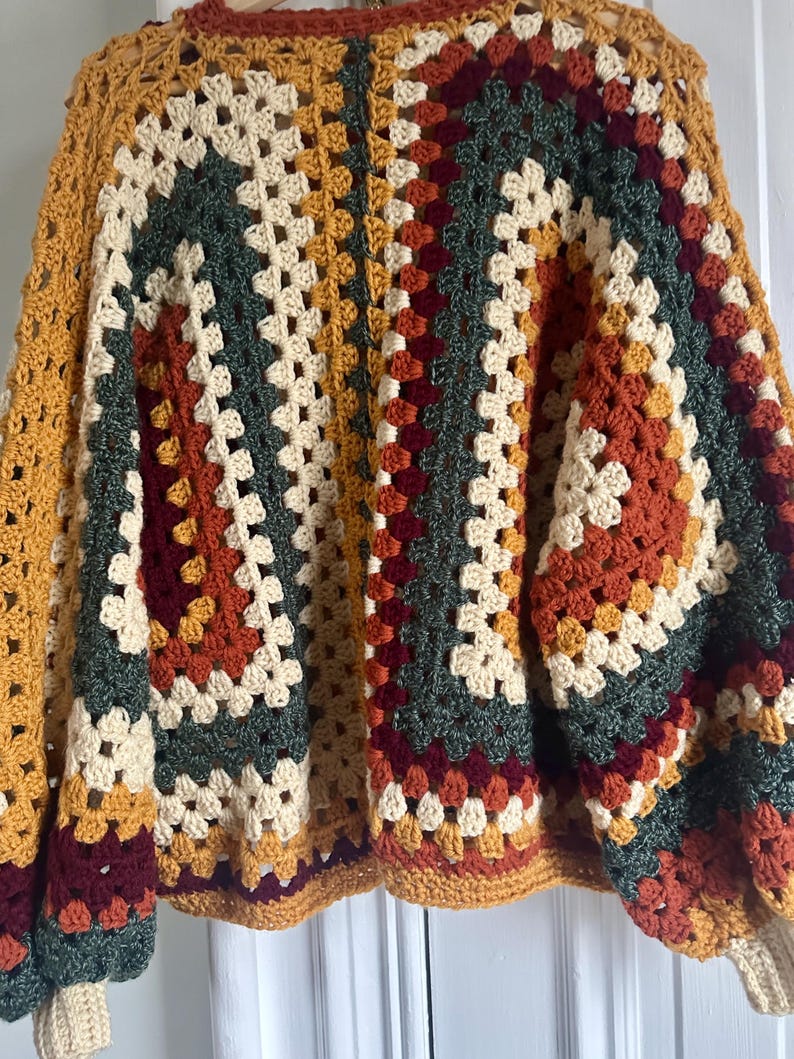 Hippie Boho Oversized Crochet Sweater - Etsy