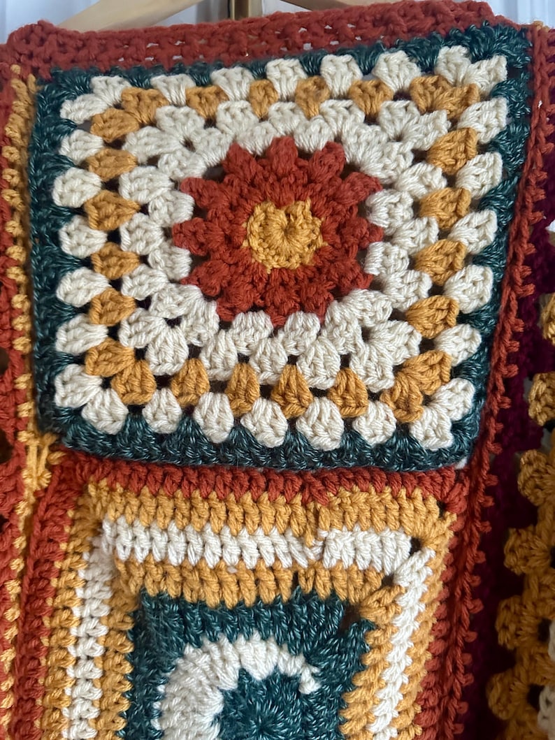 Hippie Boho Oversized Crochet Sweater - Etsy