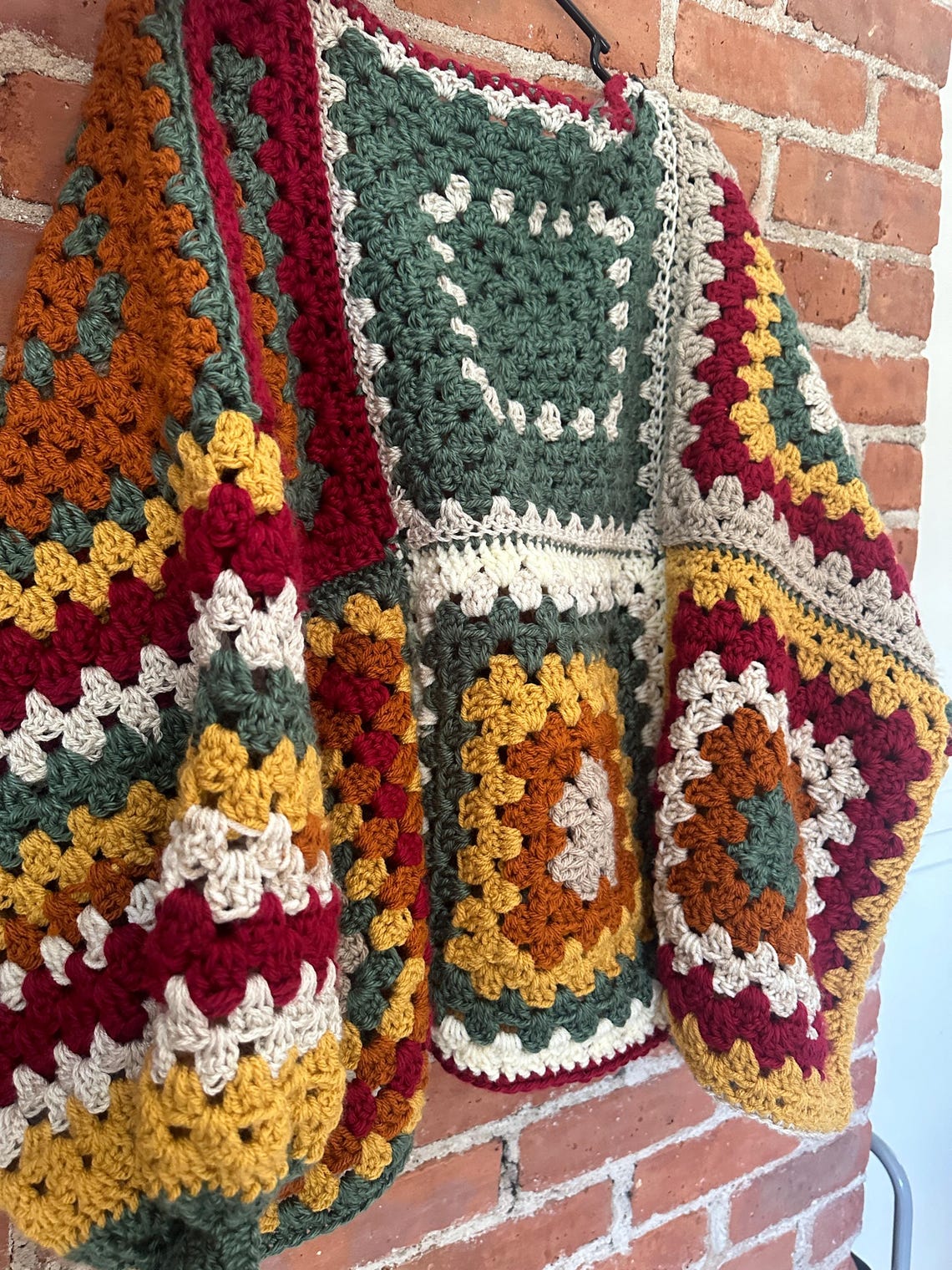 Oversized Granny Square Sweater - Etsy