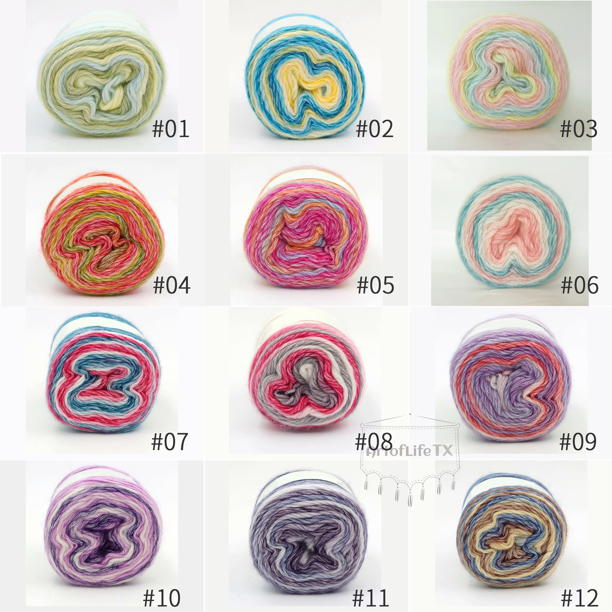 Gradient Knitting Yarn, Shawl Yarn, Crochet Yarn, Multicolor Yarn ...
