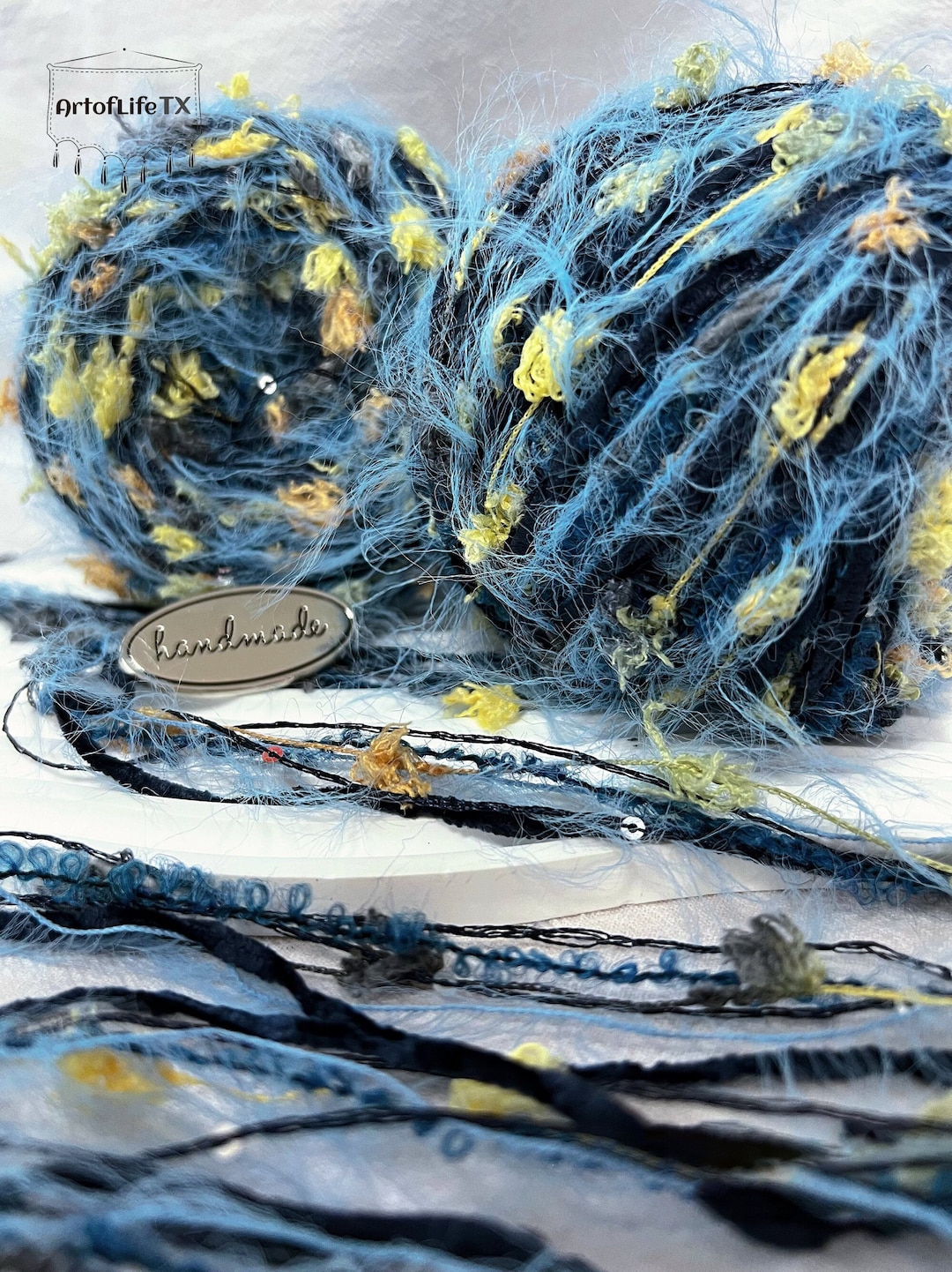 Novelty Art Yarn Crafts, Vintage Mixed Fiber Yarns, Art Yarn Bundle ...