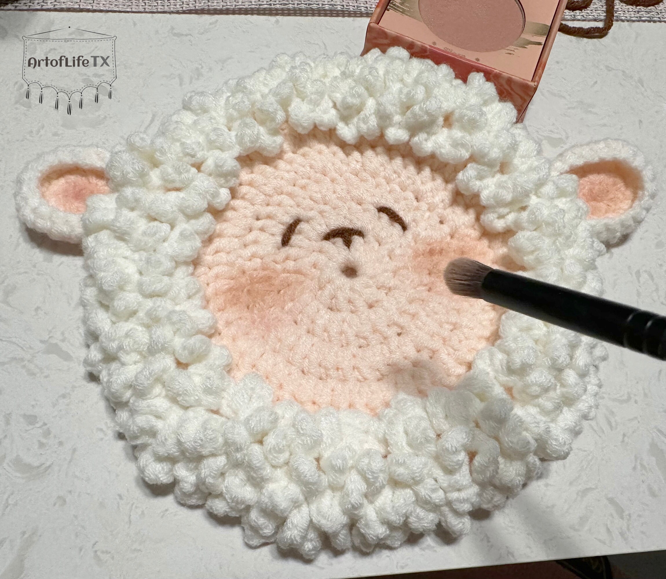Sheep Crochet Coaster, Handmade Crochet Coaster, Mug Coaster, Knitted ...
