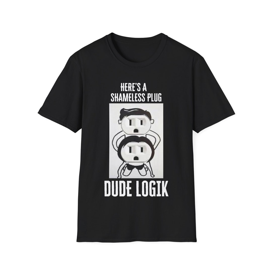 DL Plug-"shameless Plug" Black Tee- Dude Logik - Etsy