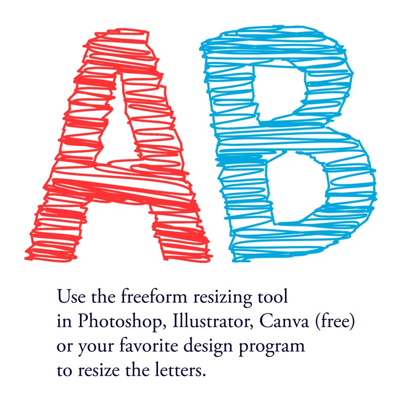 Scribble Fonts, Alphabet A-Z, Cute Alphabet Clipart, Alphabet Svg Files ...