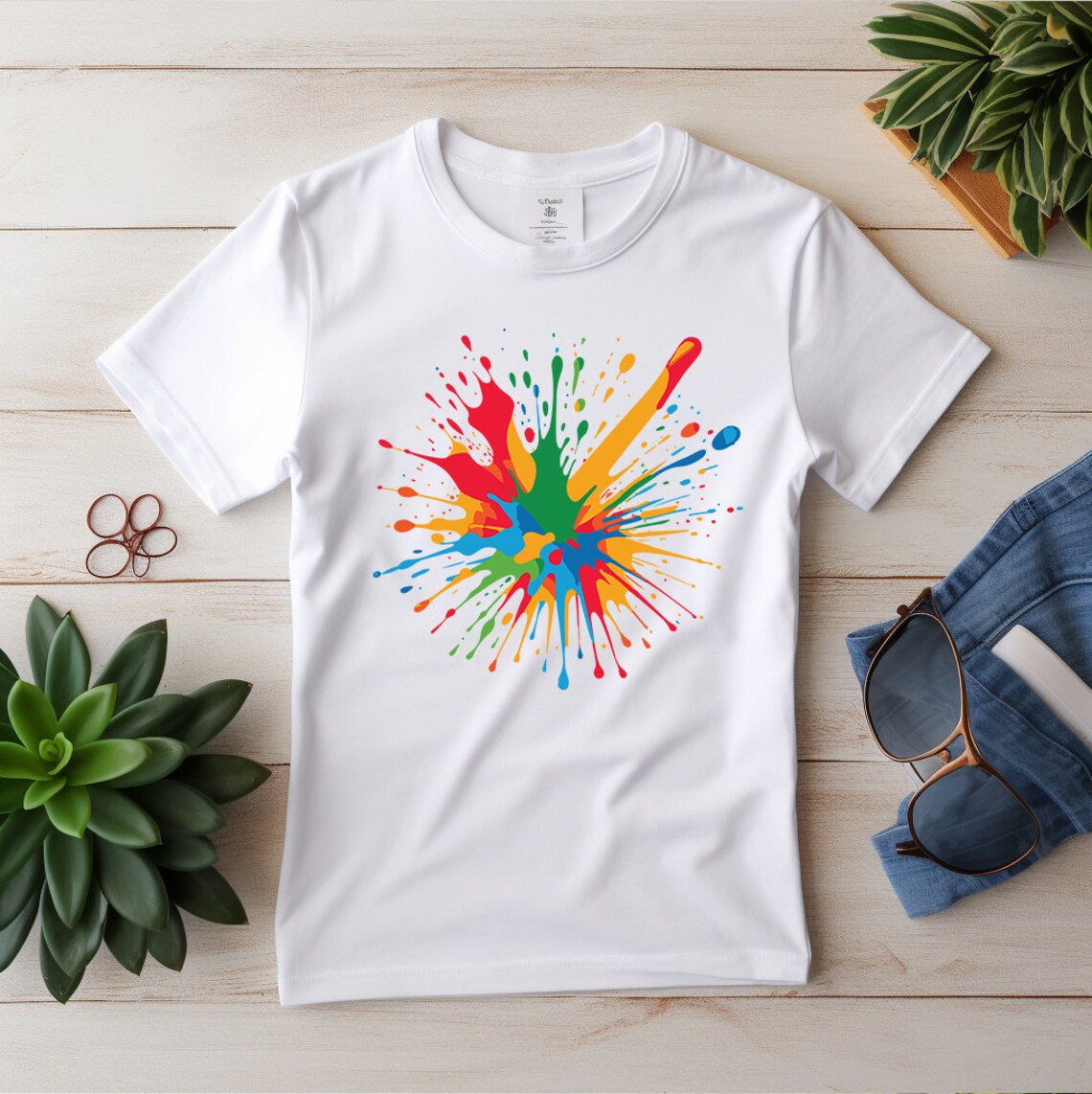 Colorful Paint Splatter SVG, Splatter Multicolor Svg, Vector, Ink ...