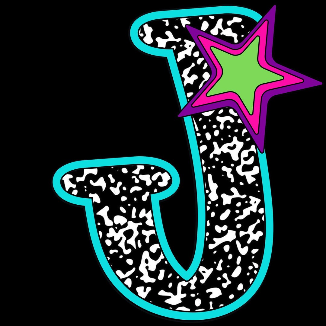 Alpha - Neon Composition With Stars (all 26 Letters Included) - Etsy