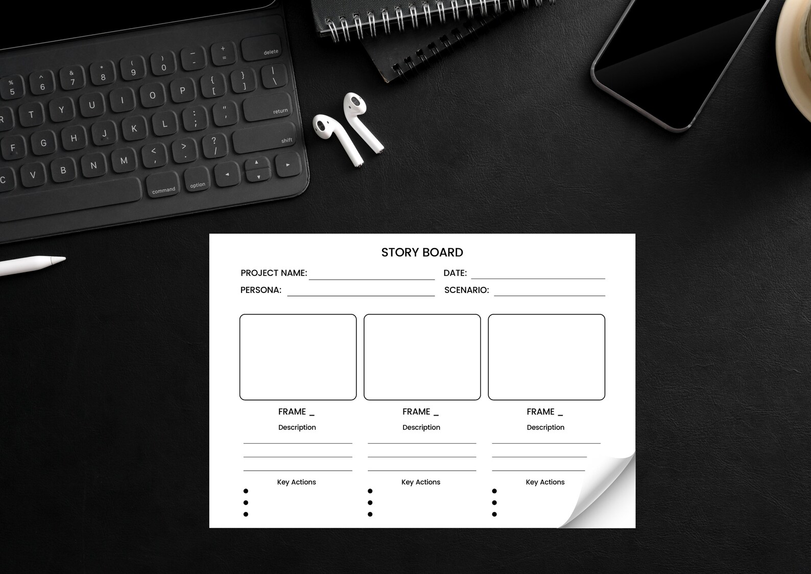 Printable UI/UX Story Board Template - Etsy