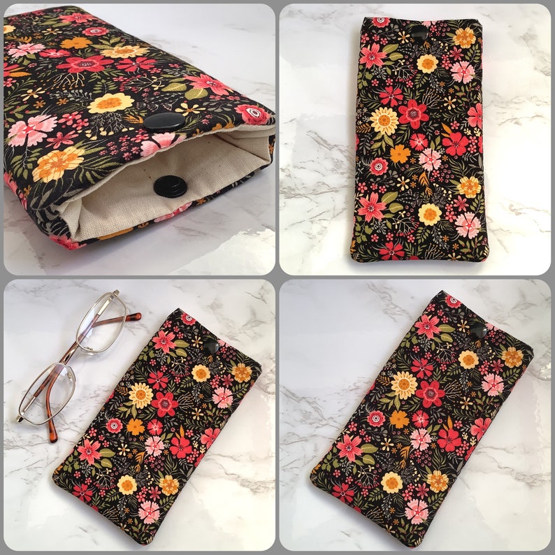 Handmade Floral Fabric Soft Padded Glasses Case/fabric Glasses Pouch ...