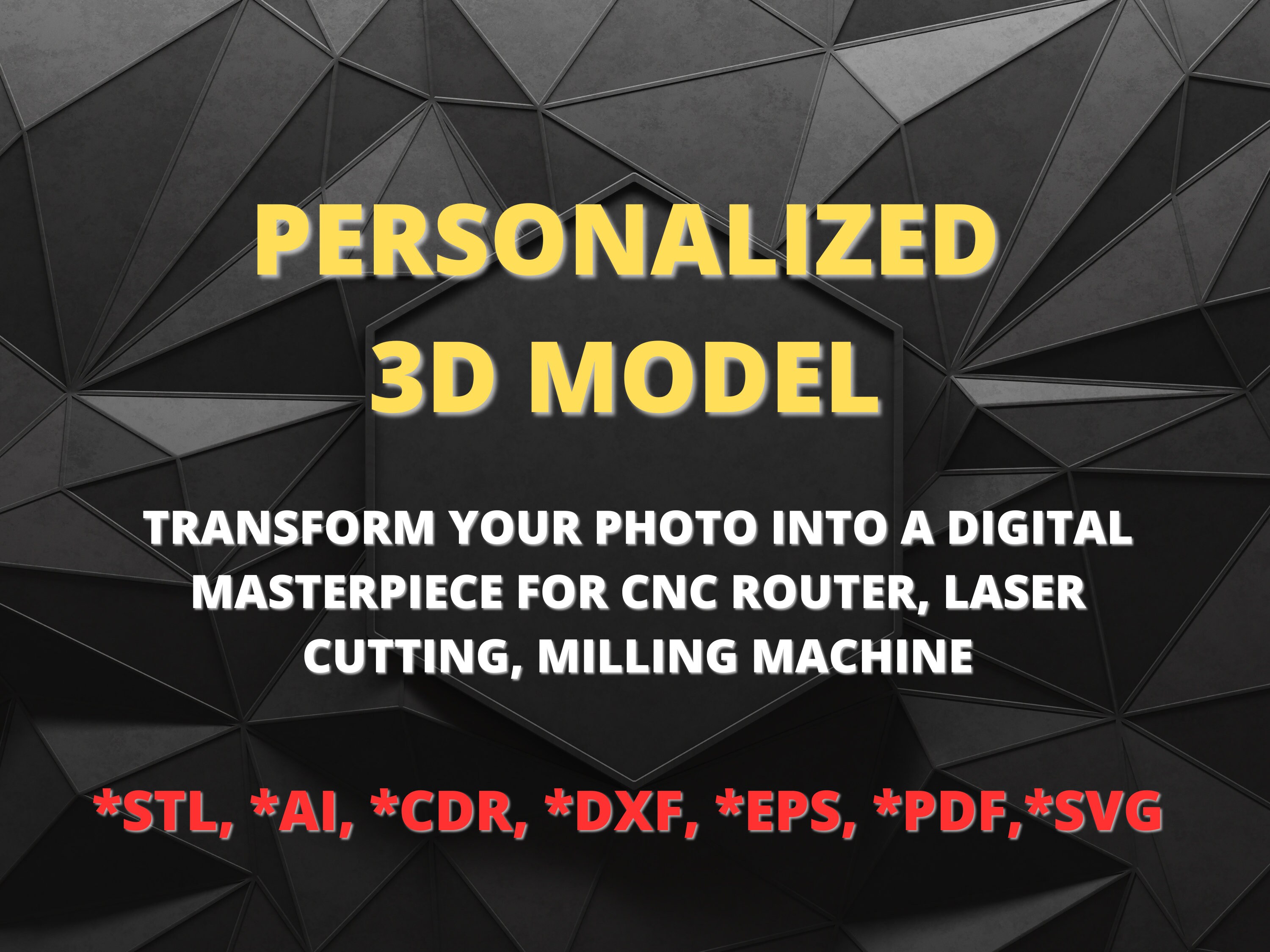 Personalized CNC Vector Model Transform Your Photo Into a - Etsy