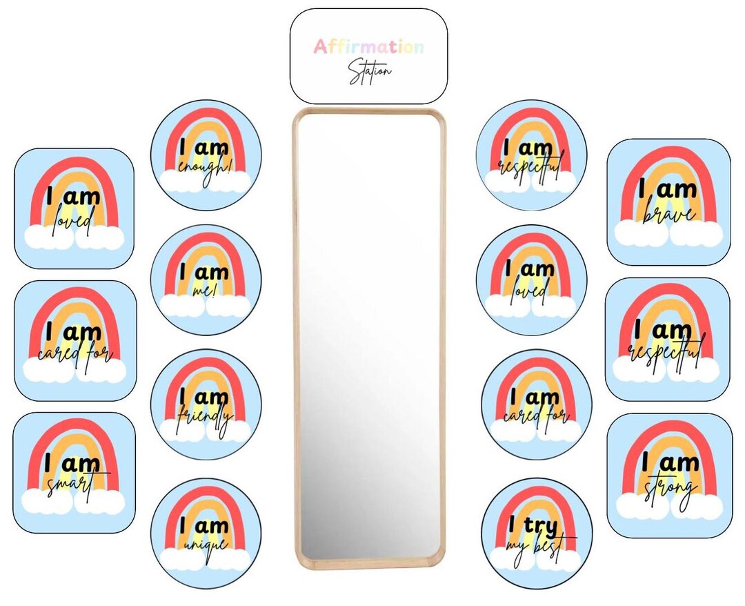 Rainbow Positive Affirmation Station - Etsy