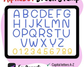 Shadow Alphabet,alphabet Brush Stamps,procreate Alphabet Brush Stamps ...