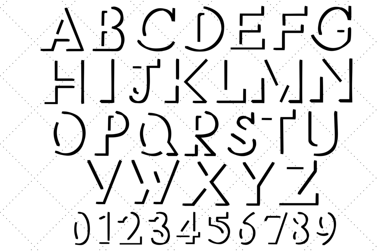 Shadow Alphabet,alphabet Brush Stamps,procreate Alphabet Brush Stamps ...