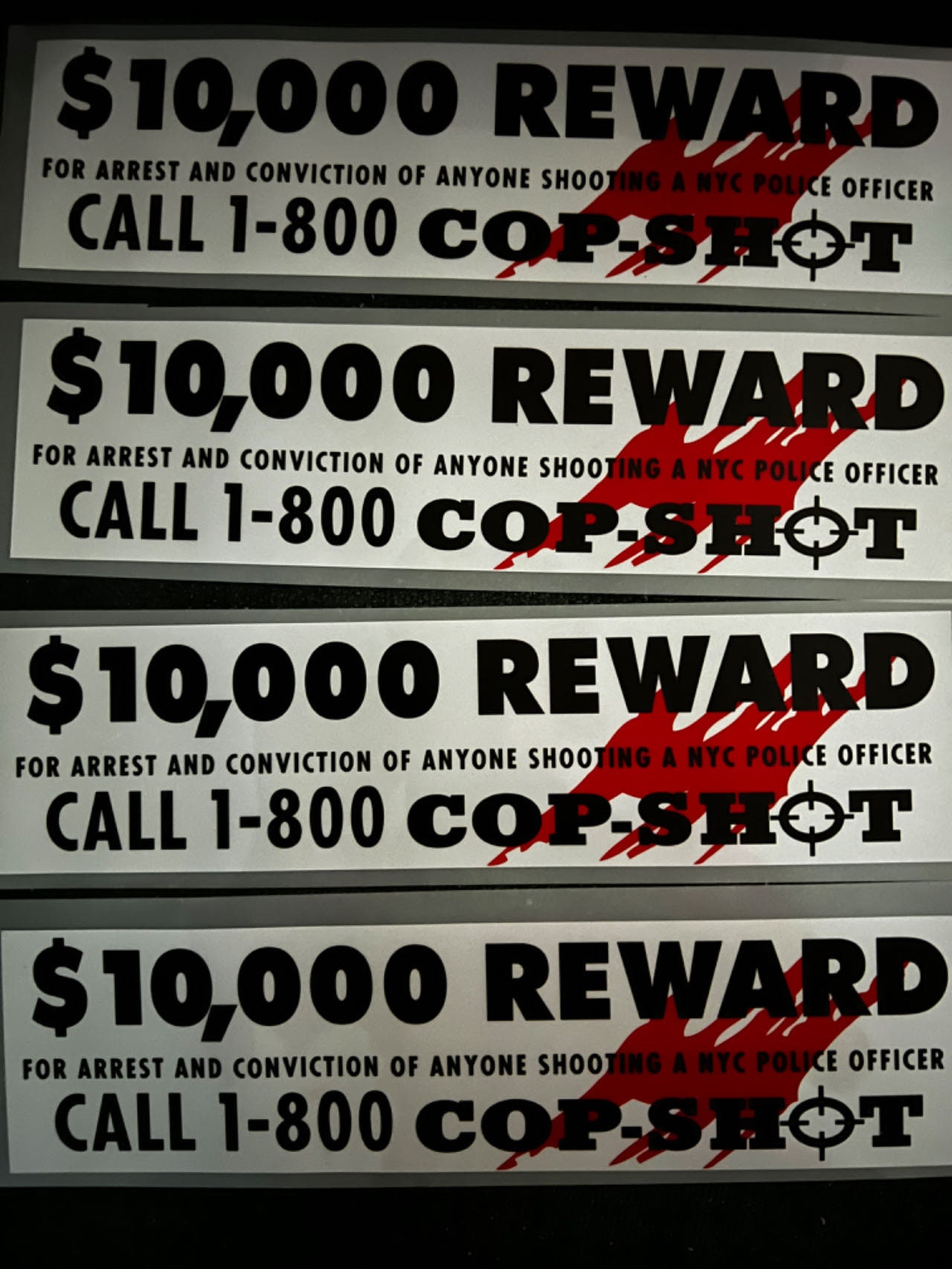 NYPD Rear COP SHOT Police Reflective Bumper Decal 2025 Version - Etsy