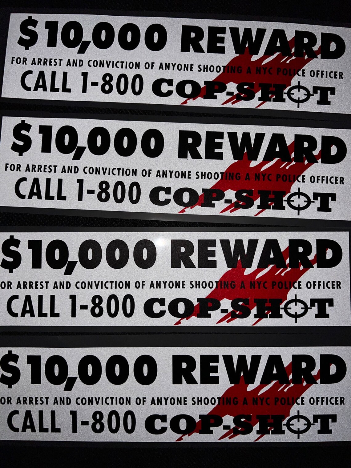 NYPD Rear COP SHOT Police Reflective Bumper Decal 2025 Version - Etsy