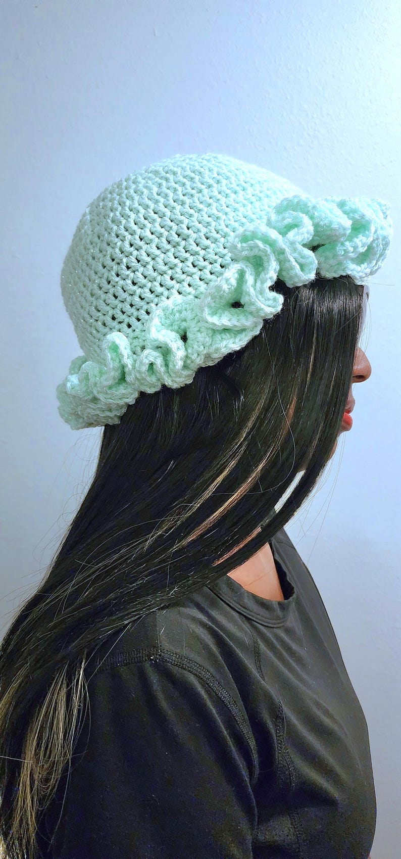 Crochet Ruffle Hat - Etsy