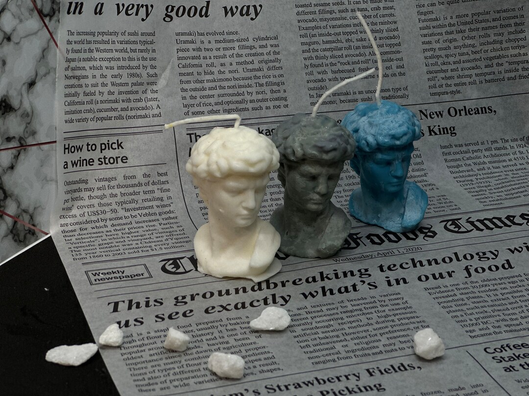 Sculptural Candles David Candle Decorative Modern Home - Etsy