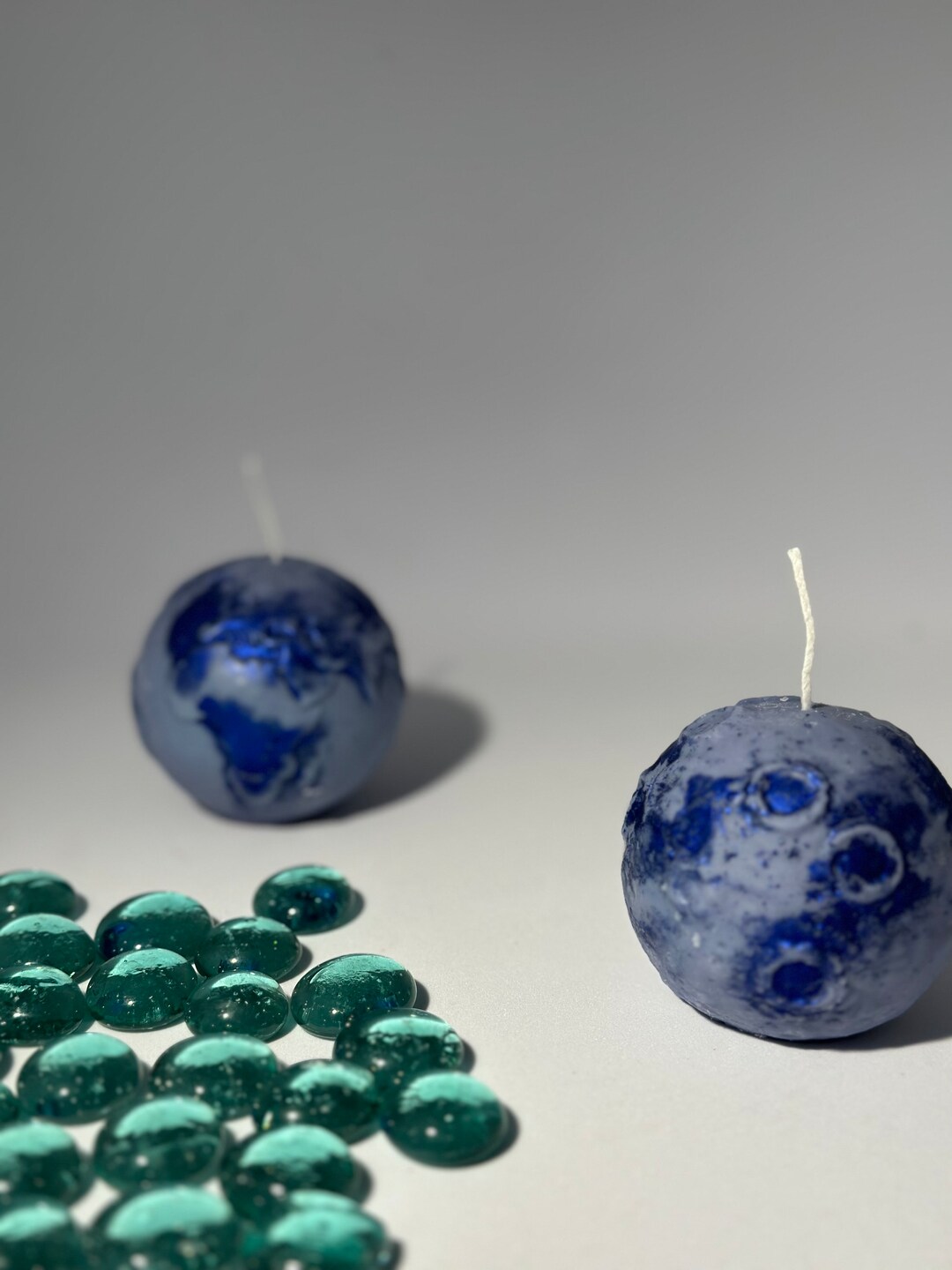 Moon Candle Earth Candle Lunar Candle Celestial Candle Outer Space ...