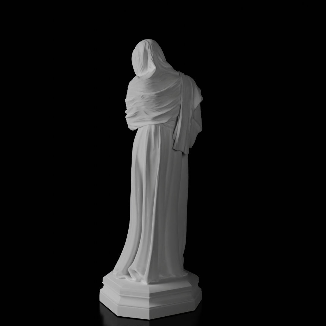 Virgin Mary Sculpture Alabaster Religious Greek Desk Decoration, Shelf ...