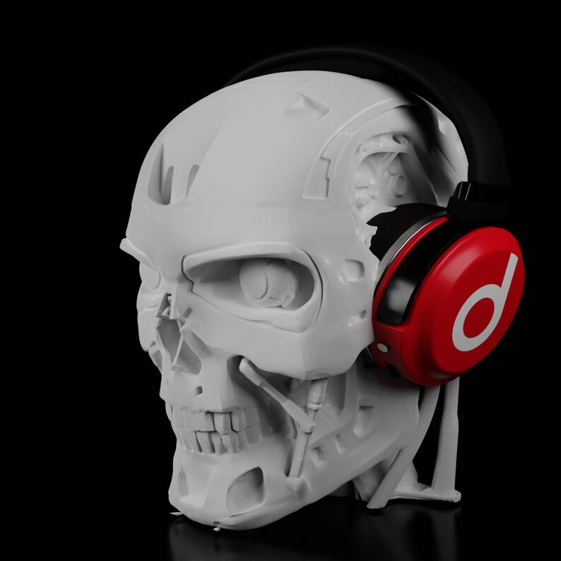 Terminator Headphone Head 3D Printed Headphone Stand Bust Perfect Gamer ...