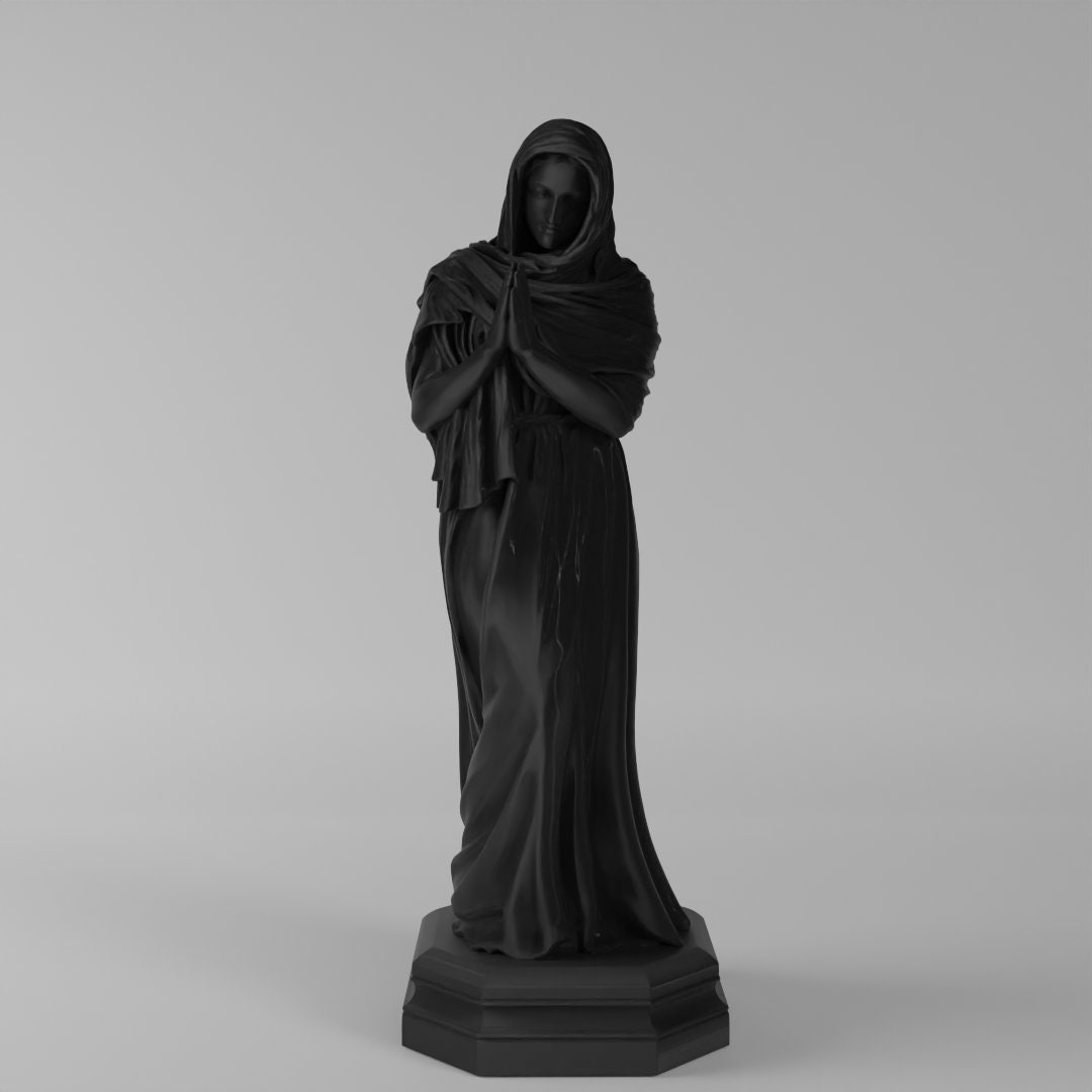 Virgin Mary Sculpture Alabaster Religious Greek | Desk Decoration ...