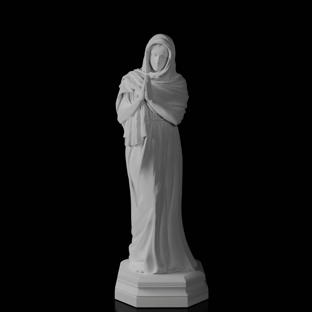 Virgin Mary Sculpture Alabaster Religious Greek | Desk Decoration ...