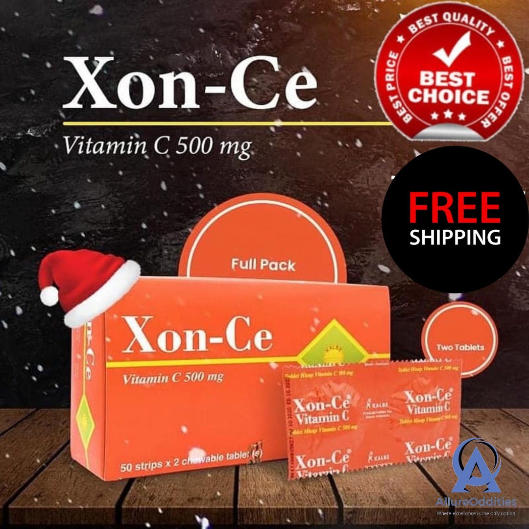 Xonce Vitamon C 500mg Chewable Tablets 50 Strips X Chewable Tablets Skin and Overall Health ...