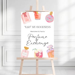 Editable Perfume Exchange Welcome Sign, Party Theme (CANVA Template) - Etsy