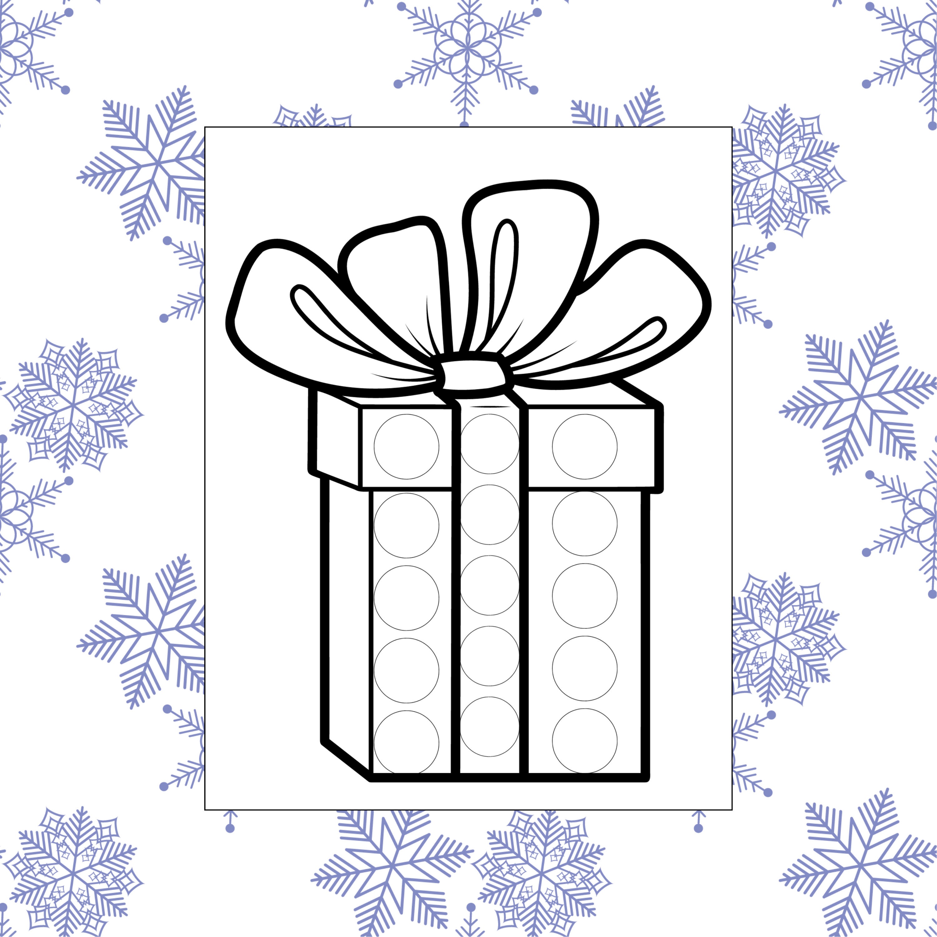 Dot Marker Christmas Coloring Sheets, Dot to Dot Holiday Activity, Xmas ...