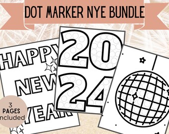 Happy New Year Coloring Sheet - Etsy