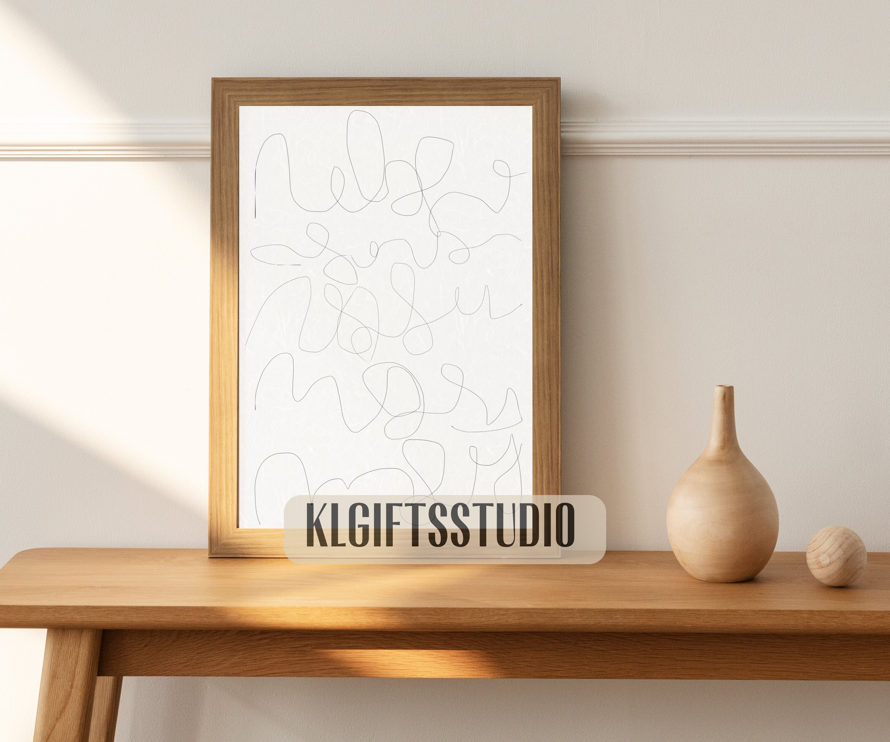 Pencil Scribbles Wall Art, Pen Circles Wall Decor, Instant Download ...