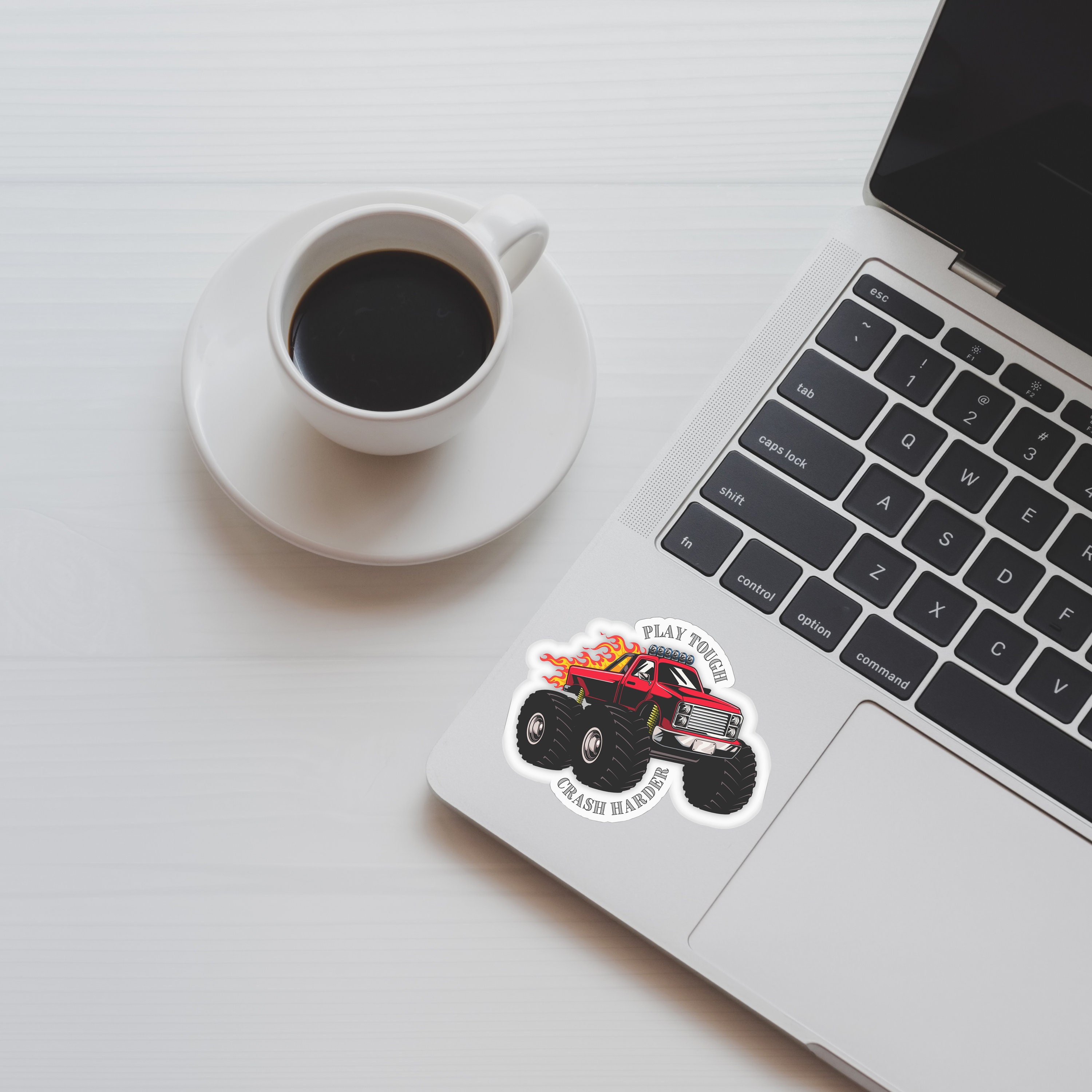 Red Monster Truck Sticker for Kids Off-road Adventure Decal - Etsy