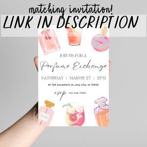 Editable Perfume Exchange Welcome Sign, Party Theme (CANVA Template) - Etsy