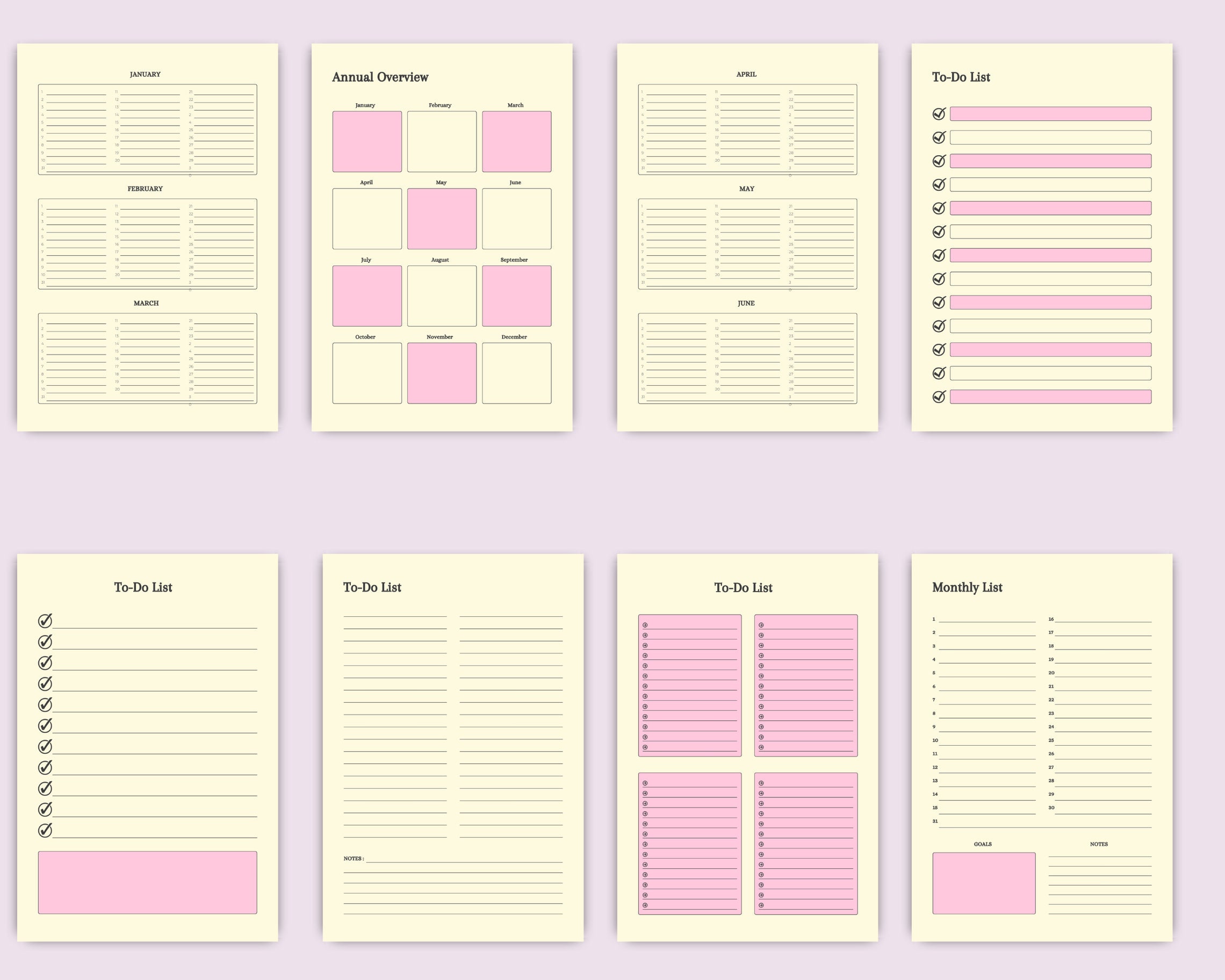 MINIMALIST DAILY Planner PACK 26 Pages, Goodnotes, Notability, Xodo ...