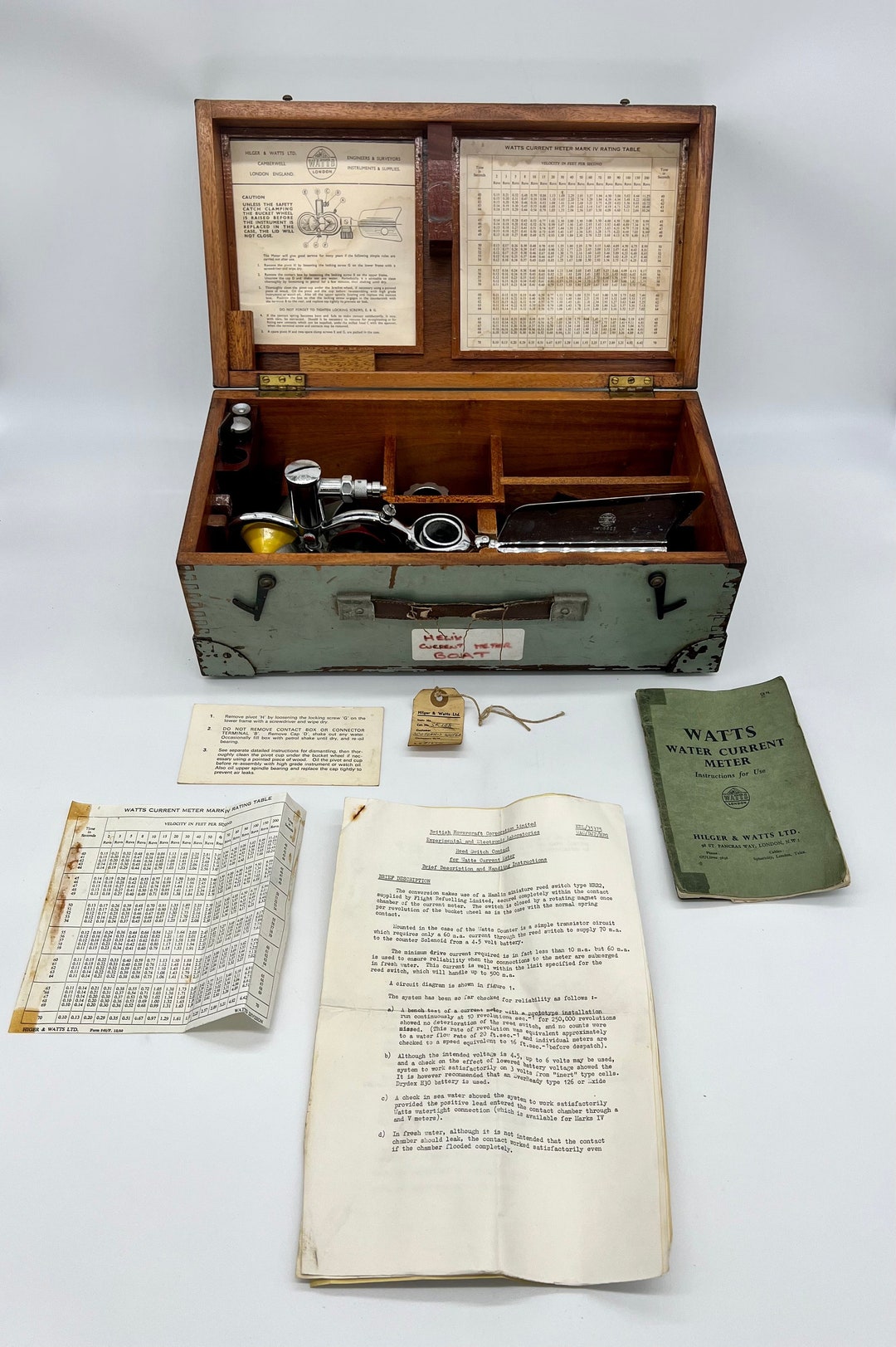 WWII Boxed Hilger & Watts Water Current Meter Set (complete) - Etsy