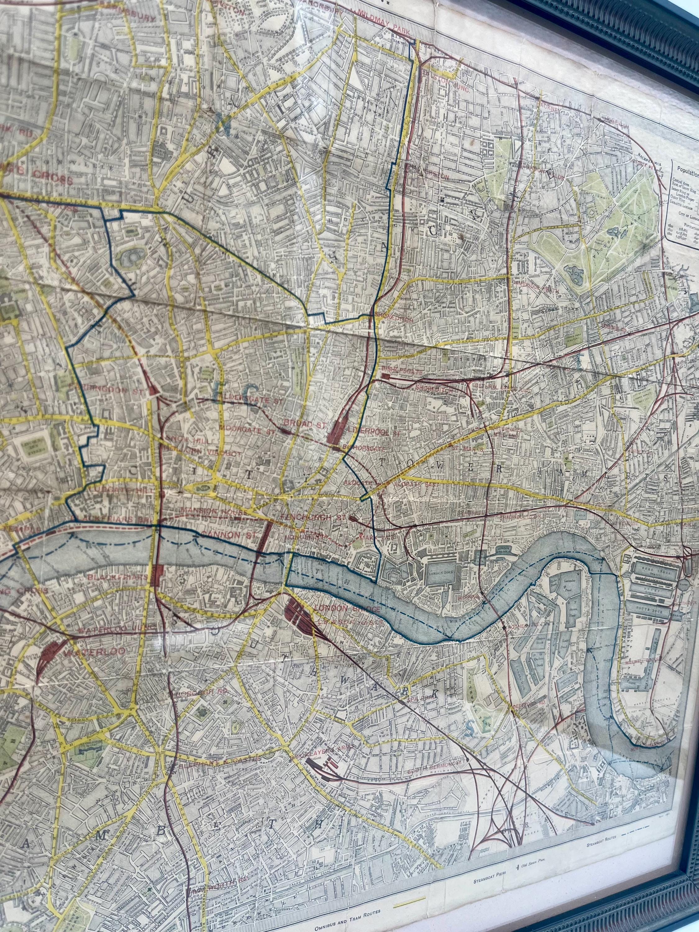 1881 Lett’s Pocket Map of London - Etsy