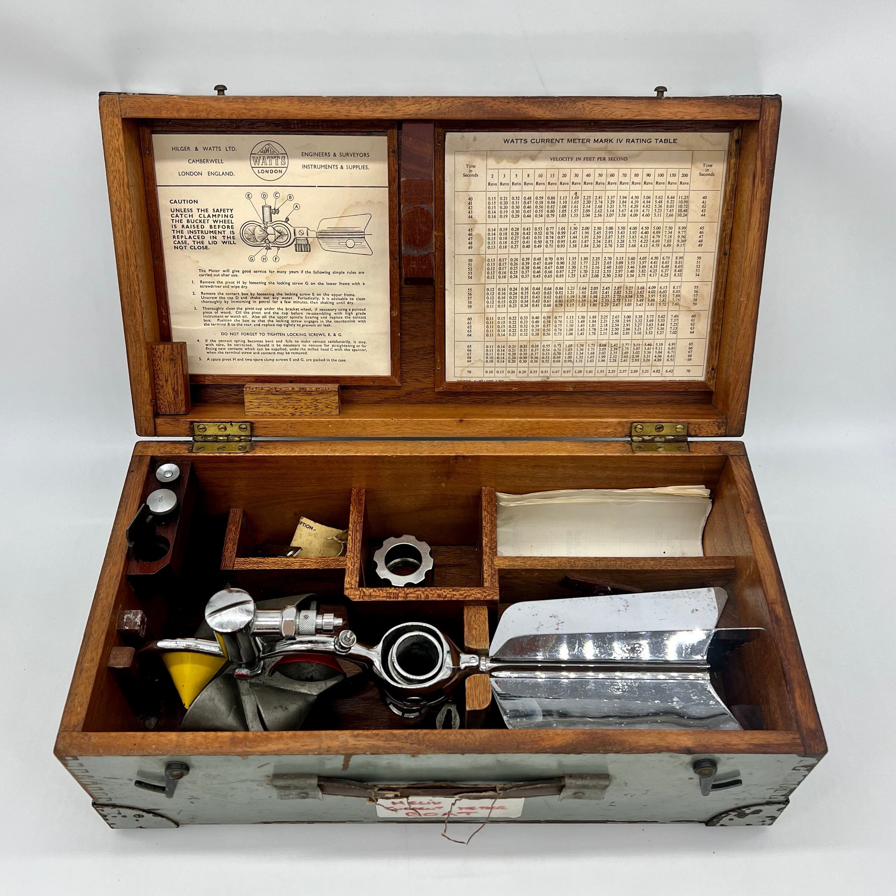 Vintage Boxed Hilger & Watts Water Current Meter Set complete - Etsy